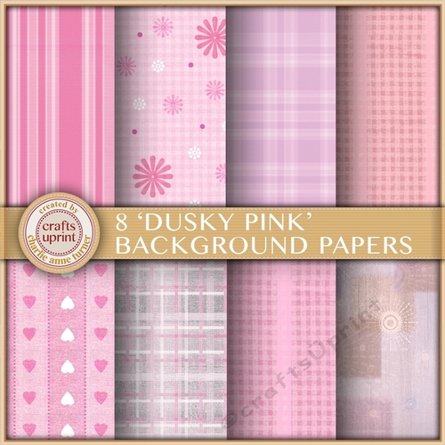 8 Dusky Pink Background Papers - CUP876932_89503 | Craftsuprint