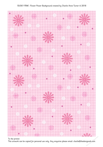 Flower Power Pink Background Paper - CUP878024_89503 | Craftsuprint