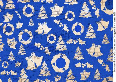 Blue and White Christmas Traditional Backing Paper - CUP375401_1664 ...