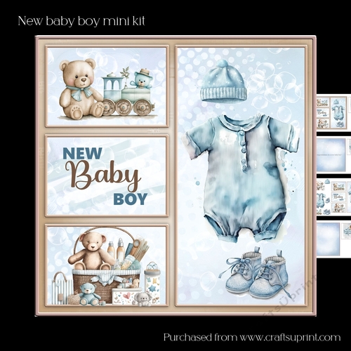 New baby boy mini kit - CUP1204340_566 | Craftsuprint