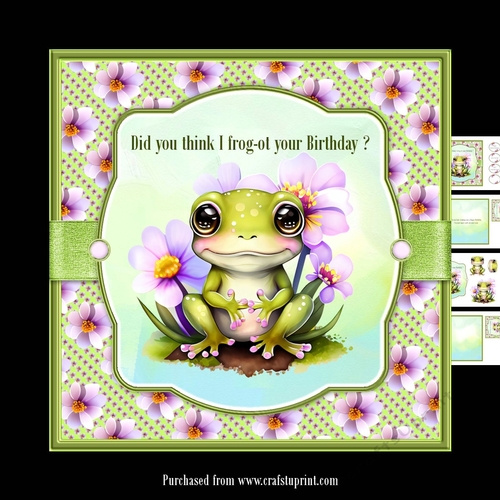 Frog-ot your Birthday - CUP1208291_566 | Craftsuprint