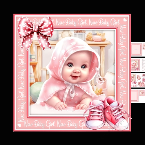 New Baby Girl mini kit - CUP1246993_566 | Craftsuprint