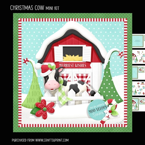 Christmas Cow mini kit - CUP1254340_566 | Craftsuprint