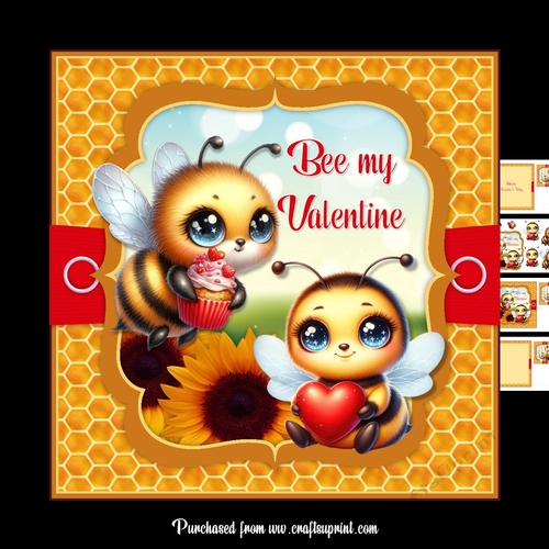 Bee my Valentine - CUP1277460_566 | Craftsuprint