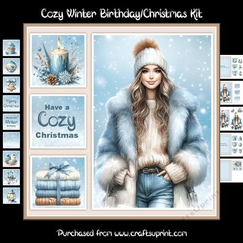 Cozy Winter Birthday / Christmas Kit - CUP1353824_566 | Craftsuprint