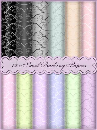 Swirls Backing Papers - CUP180838_566 | Craftsuprint