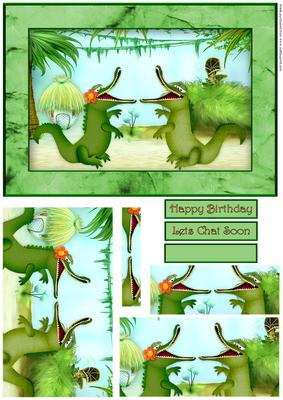 Chit Chat Card Front - CUP184545_566 | Craftsuprint