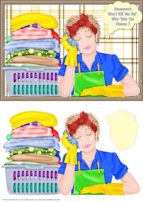 Housework Card Front - CUP197056_566 | Craftsuprint