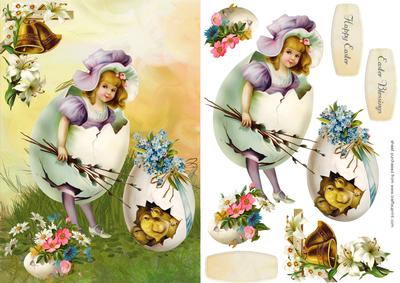 Vintage Easter Card Front - CUP303796_566 | Craftsuprint