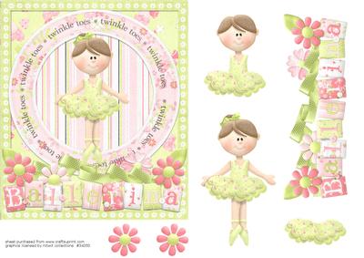Ballerina Card Front - CUP305478_566 | Craftsuprint