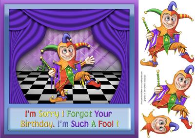 Jester Card Front - CUP341413_566 | Craftsuprint