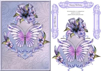 Butterfly Card Front - CUP390302_566 | Craftsuprint