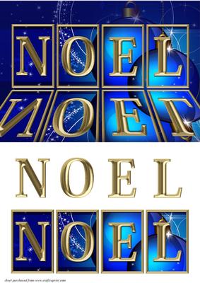 Blue Noel Card Front - CUP477187_566 | Craftsuprint