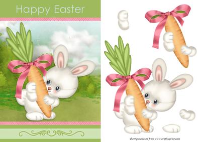 Easter Bunny and Carrot - CUP532947_566 | Craftsuprint