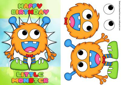 Little Monster Card Front - CUP563577_566 | Craftsuprint