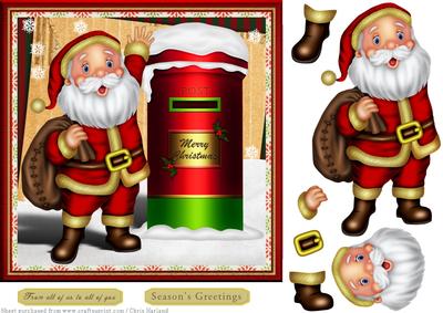 Father Christmas Card Front - CUP653659_566 | Craftsuprint