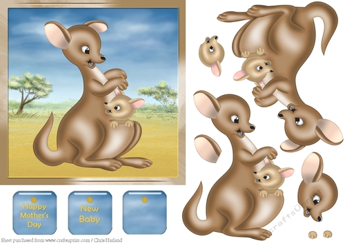 Mother and Baby Roo - CUP714616_566 | Craftsuprint