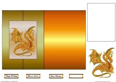 Dragon Fold Back Card - CUP72363_566 | Craftsuprint
