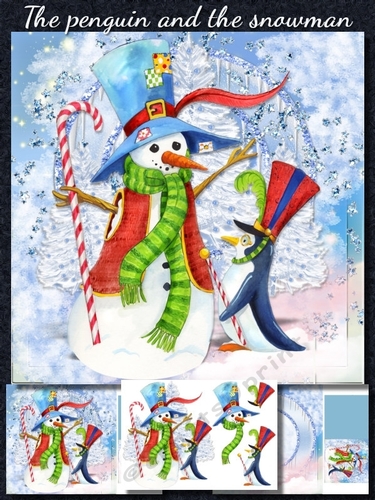 The penguin and the snowman - CUP835546_566 | Craftsuprint