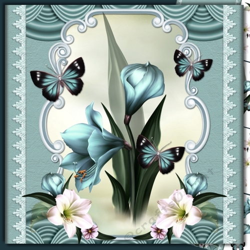 Jade orchids and butterflies - CUP854312_566 | Craftsuprint
