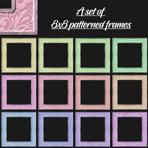 8x8 Patterned frames 1 - CUP903108_566 | Craftsuprint
