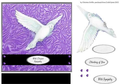 Sympathy Dove - CUP853377_20877 | Craftsuprint