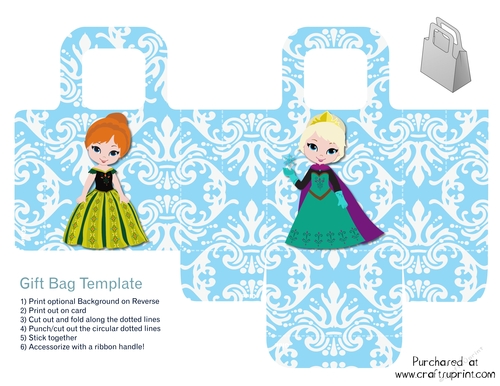 Frozen themed Gift Bag/box - CUP715339_27192 | Craftsuprint