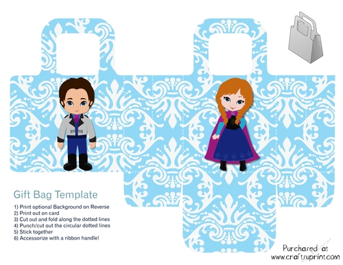 Frozen themed Gift Bag/box - CUP715343_27192 | Craftsuprint