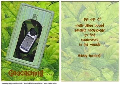 Geocaching Definition Quick Card (green) with Insert Panel - CUP235904 ...