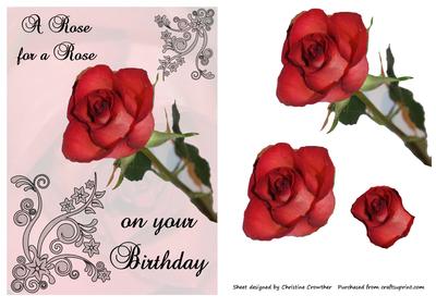 A Rose for a Rose on Your Birthday Step by Step - CUP263631_994 ...