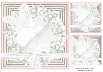 Flower Framed Flowers Insert - CUP343912_994 | Craftsuprint