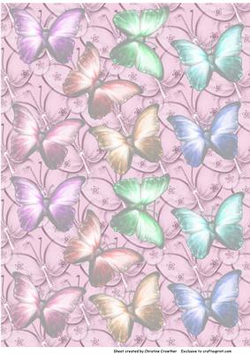Butterflies on Butterflies Backing Paper - Pink - CUP389403_994 ...