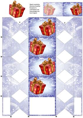 Christmas Present Cracker Box with Gift Tag - CUP469170_994 | Craftsuprint