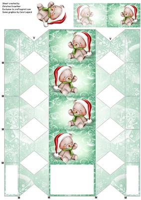 Cute Christmas Teddy Bear Cracker Box with Gift Tag - CUP469174_994 ...