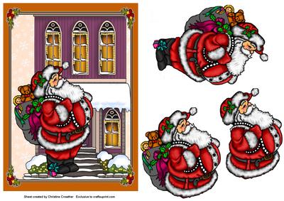 Where's the Chimney? Funny Santa Decoupage Card - CUP476143_994 ...