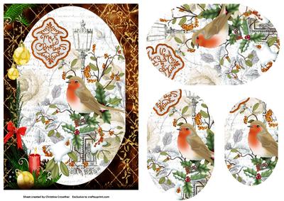 Merry Christmas Robin - Quick Easy Pyramid - CUP563145_994 | Craftsuprint