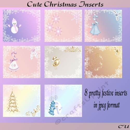 Cute Christmas Inserts - CUP1013048_2232 | Craftsuprint