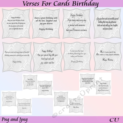 Verses for Cards Birthday - CUP1037122_2232 | Craftsuprint