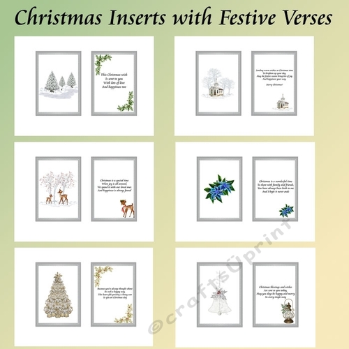 Christmas Inserts with Festive verses - CUP1137031_2232 | Craftsuprint
