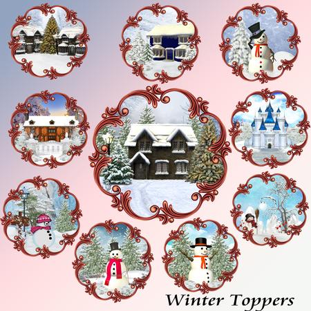 Winter Toppers/inserts - CUP639076_2232 | Craftsuprint