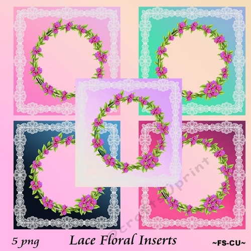 Lace Floral Inserts - CUP717186_2232 | Craftsuprint