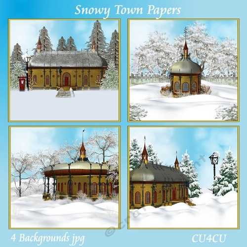 Snowy Town papers - CUP747867_2232 | Craftsuprint