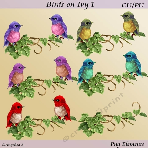 Birds on Ivy 1 - CUP778957_2232 | Craftsuprint