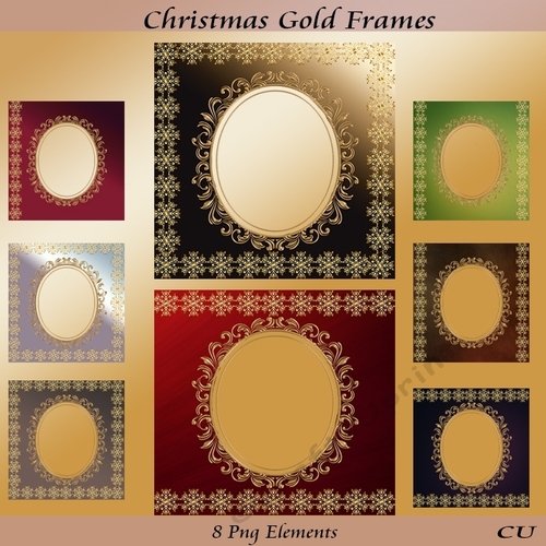 Christmas Gold Frames/ Inserts - CUP841546_2232 | Craftsuprint