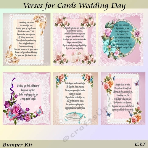 Verses for Cards Wedding Day - CUP849197_2232 | Craftsuprint