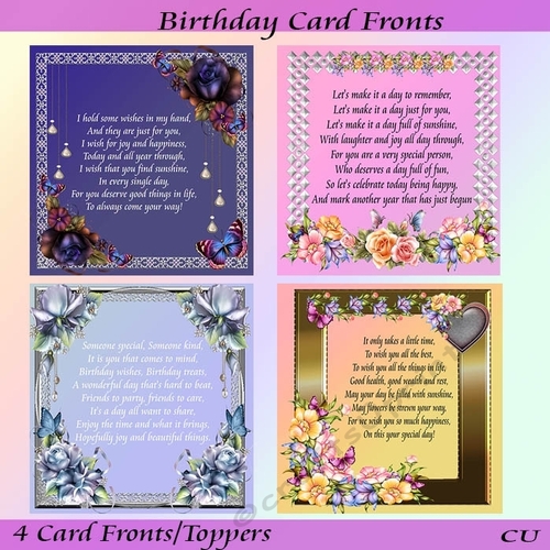 Birthday Card Fronts/Toppers - CUP885101_2232 | Craftsuprint