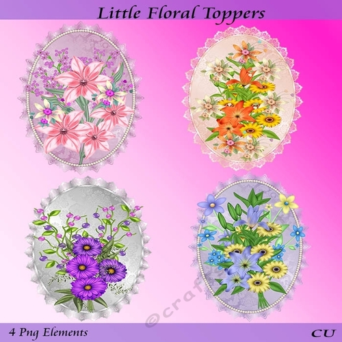 Little Floral Toppers - CUP896372_2232 | Craftsuprint