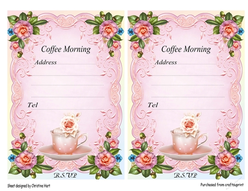 Coffee Morning Invitation - CUP952980_2232 | Craftsuprint