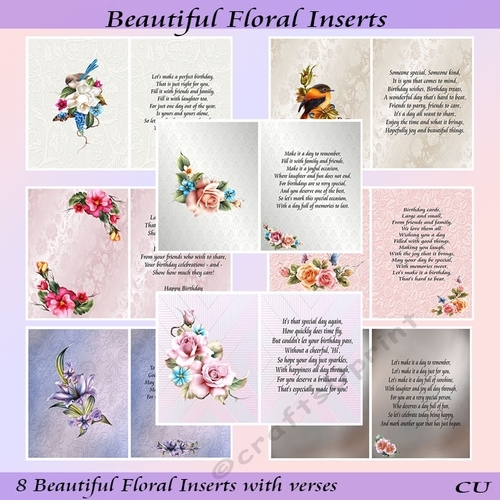 Beautiful Floral Inserts - CUP981273_2232 | Craftsuprint