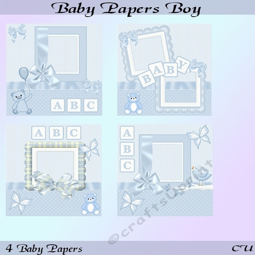 Baby Papers Boy - CUP986364_2232 | Craftsuprint